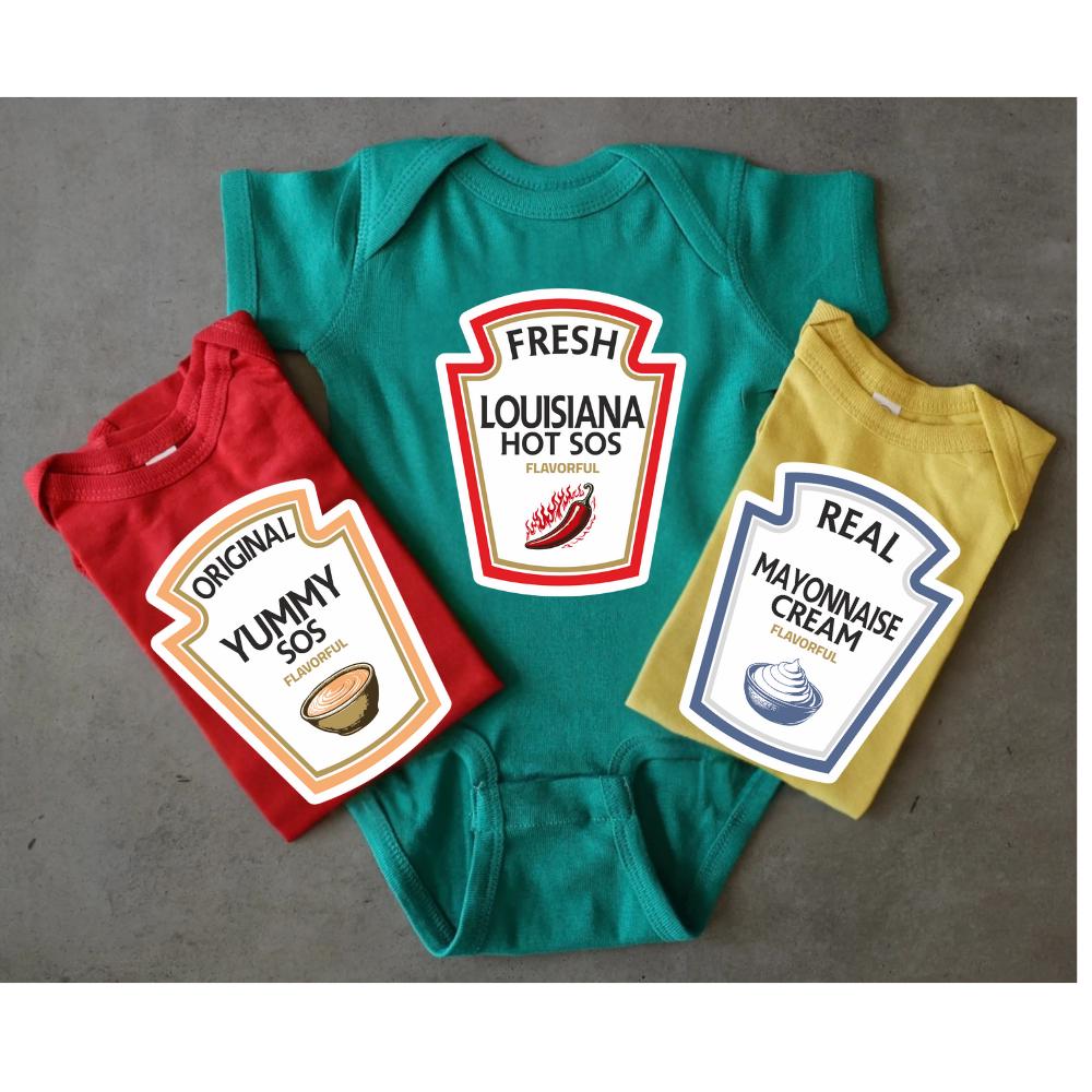 Funny Condiment Halloween Shirts, Sauce Group Costume Tee, Mustard Hot ...