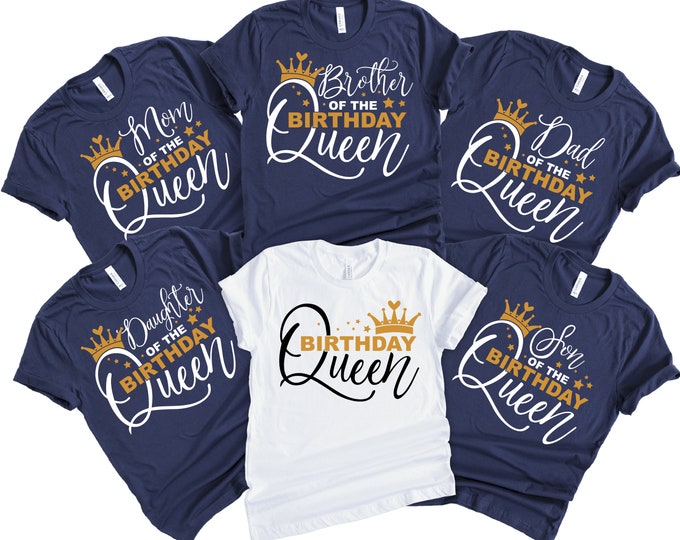 Custom Birthday Queen and Crew Tee Shirt, Personalized 50th Birthday ...