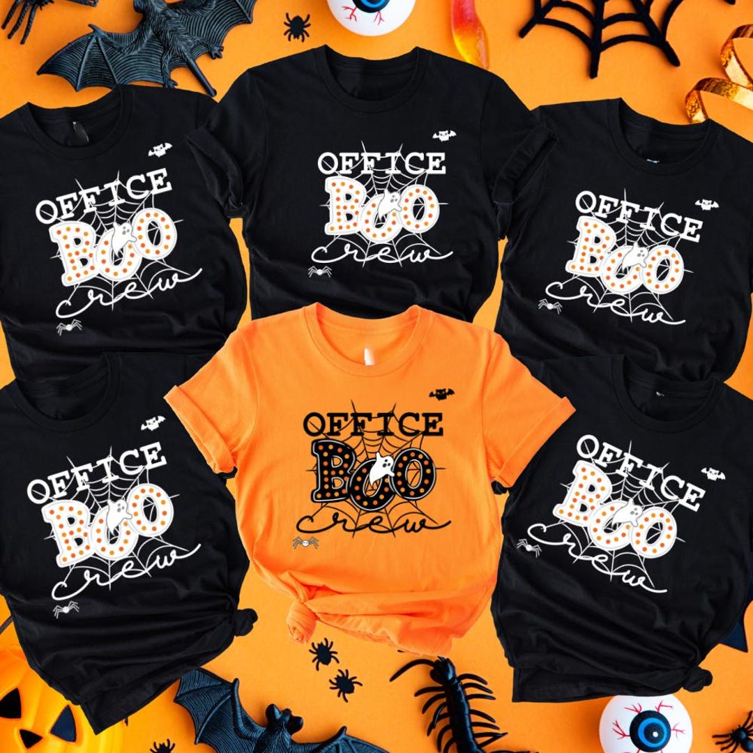 Office Boo Crew Shirt,halloween Office Staff Tee,halloween Party Crew T ...