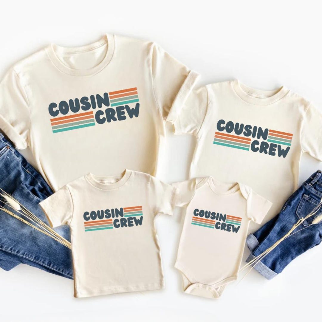 Retro Cousin Crew Shirt, Stripes Cousin Crew Tshirt, Cool Cousin Team ...