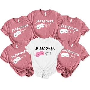 Sleepover Birthday Party Shirt, Slumber Party Shirt, Sleepover Pajama ...