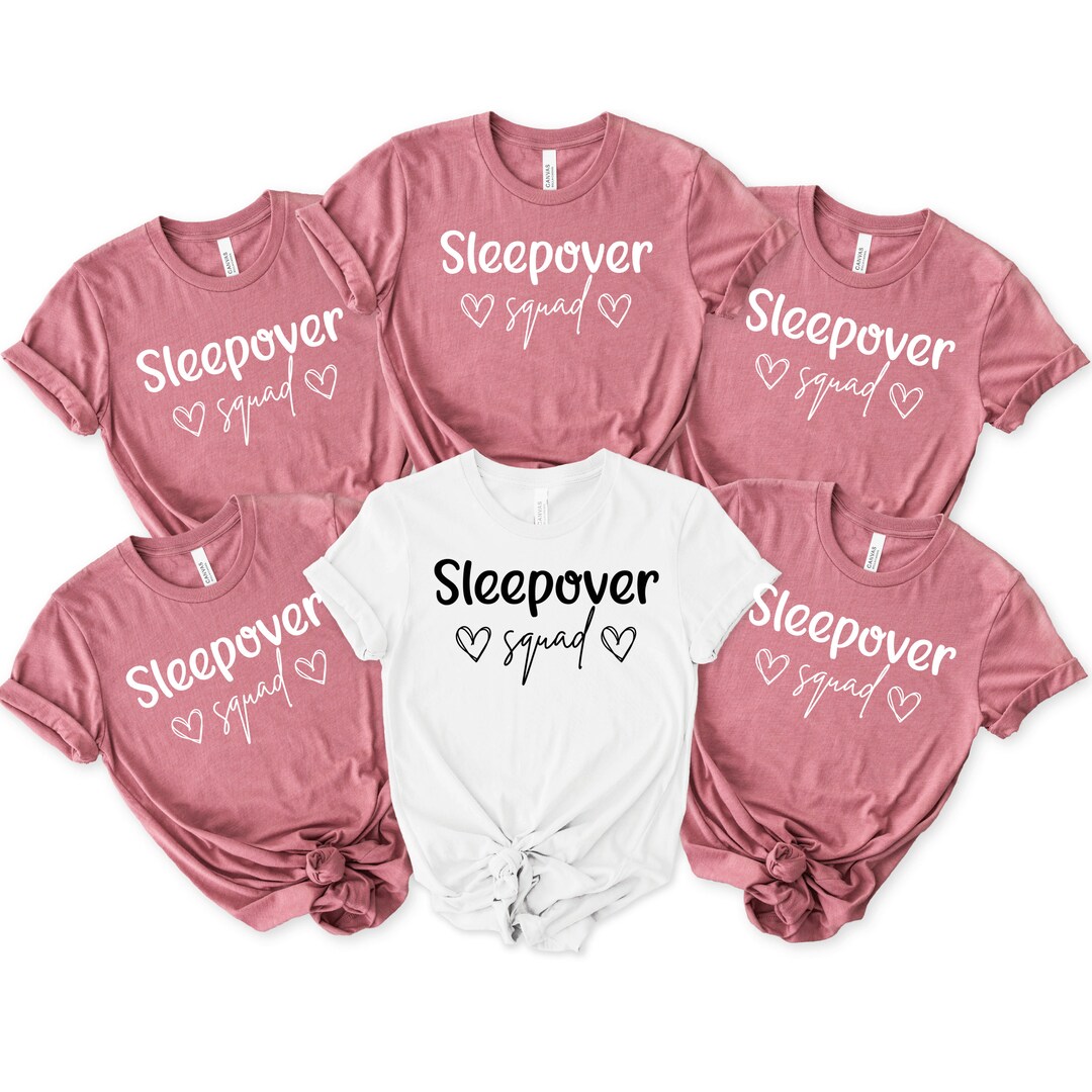 Personalized Backside Name Sleepover Squad Shirt, Sleepover Squad Shirt ...