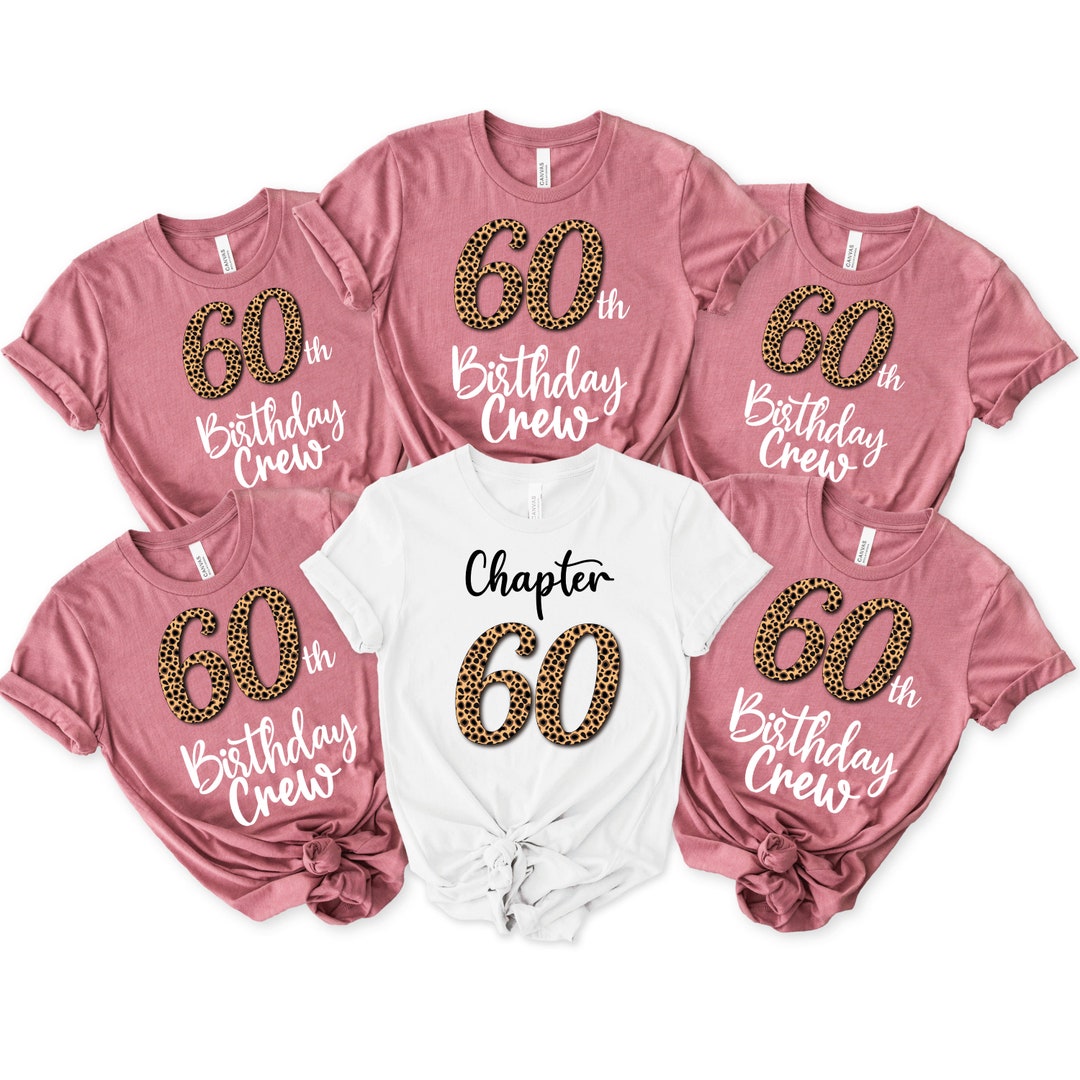 60th Birthday Shirt, 60th Birthday Crew Shirt for Woman, Leopard Print ...