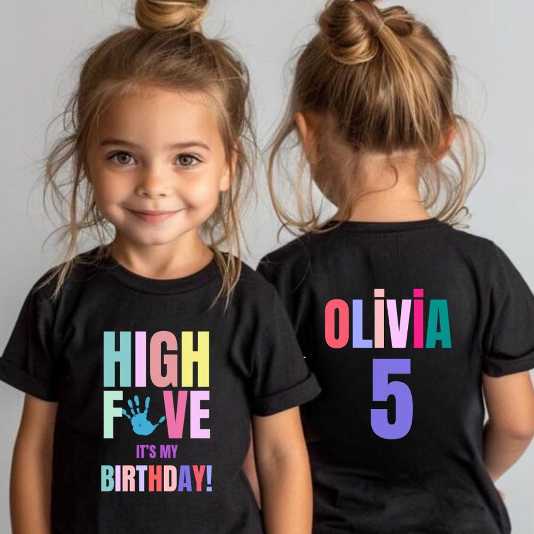 High Five Birthday Shirt, 5th Birthday Girl Shirt, It's My Birthday T ...