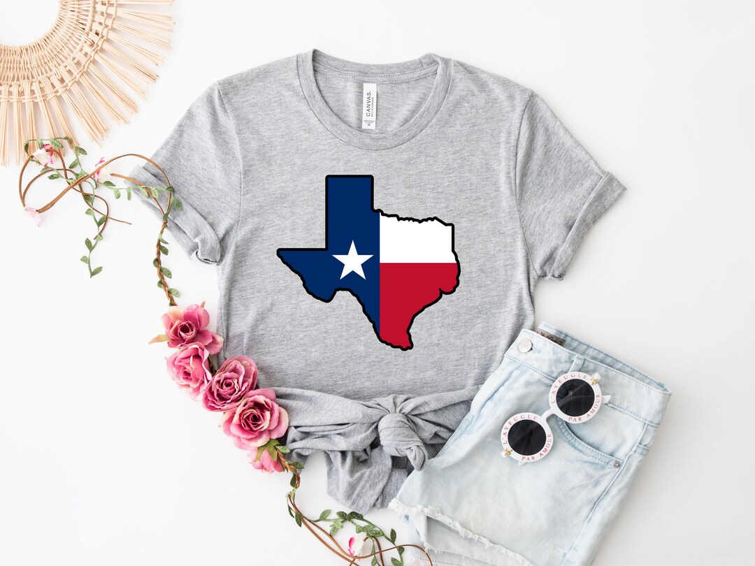 Texas Map Shirt, Texas Flag Shirt, Texas Lover Tshirt, Texan Gift ...