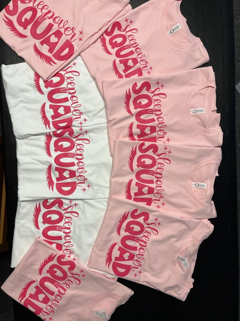 Sleepover Squad Shirt, Sleepover Party Tshirt, Sleepover Matching Party ...