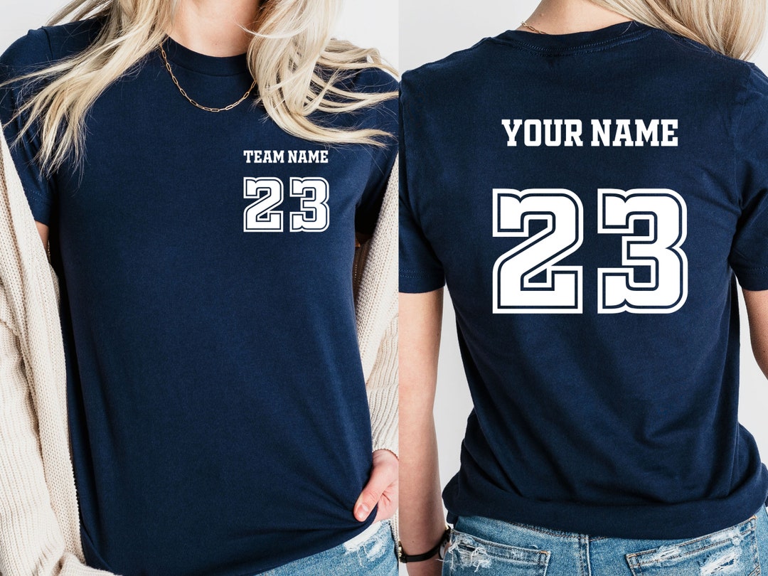 Custom 2sided Sports Tshirt, Your Team Your Name and Number Shirt ...
