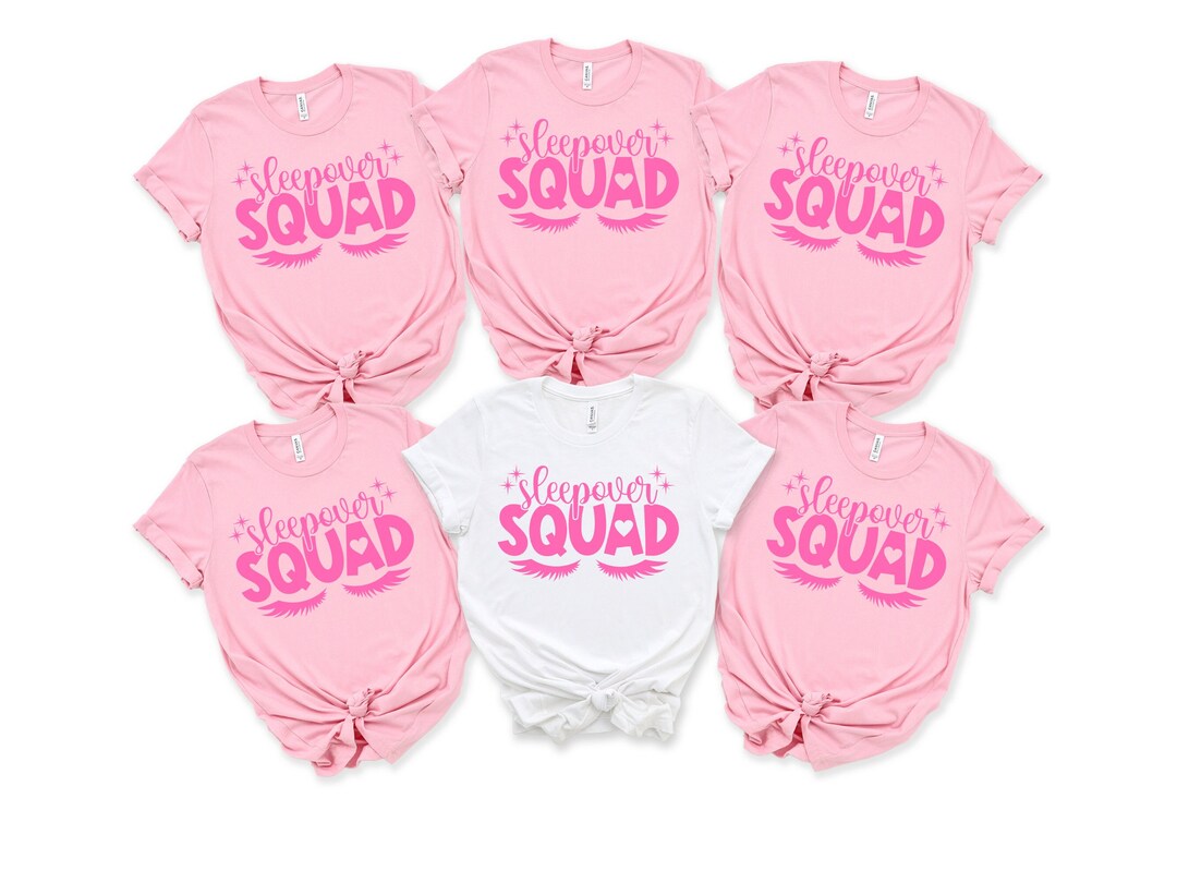 Sleepover Squad Shirt, Sleepover Party Tshirt, Sleepover Matching Party ...