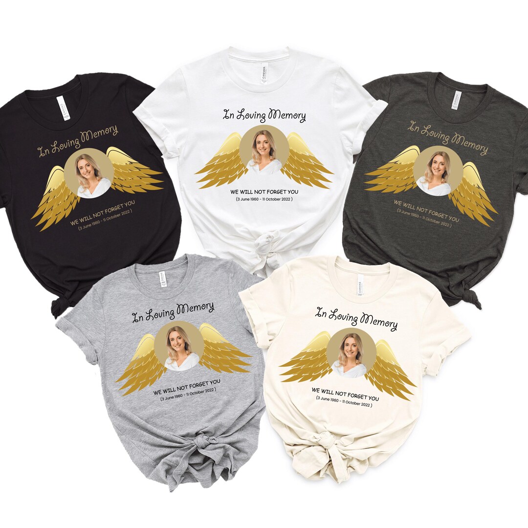 Personalized Memorial Shirt, Custom Memorial Photo Shirt, Rest in Peace ...