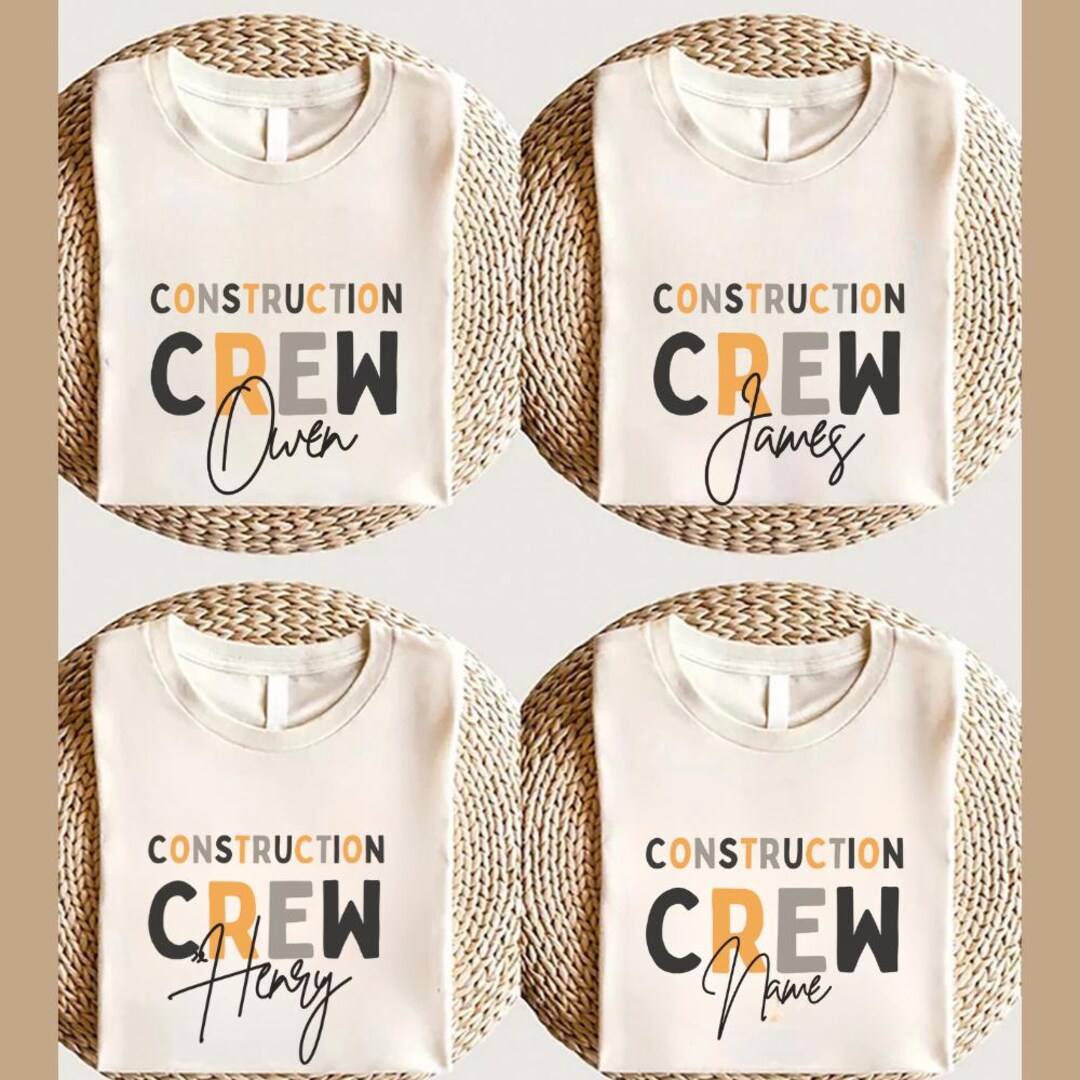 Custom Construction Crew Shirt, Construction Birthday Party Shirts ...