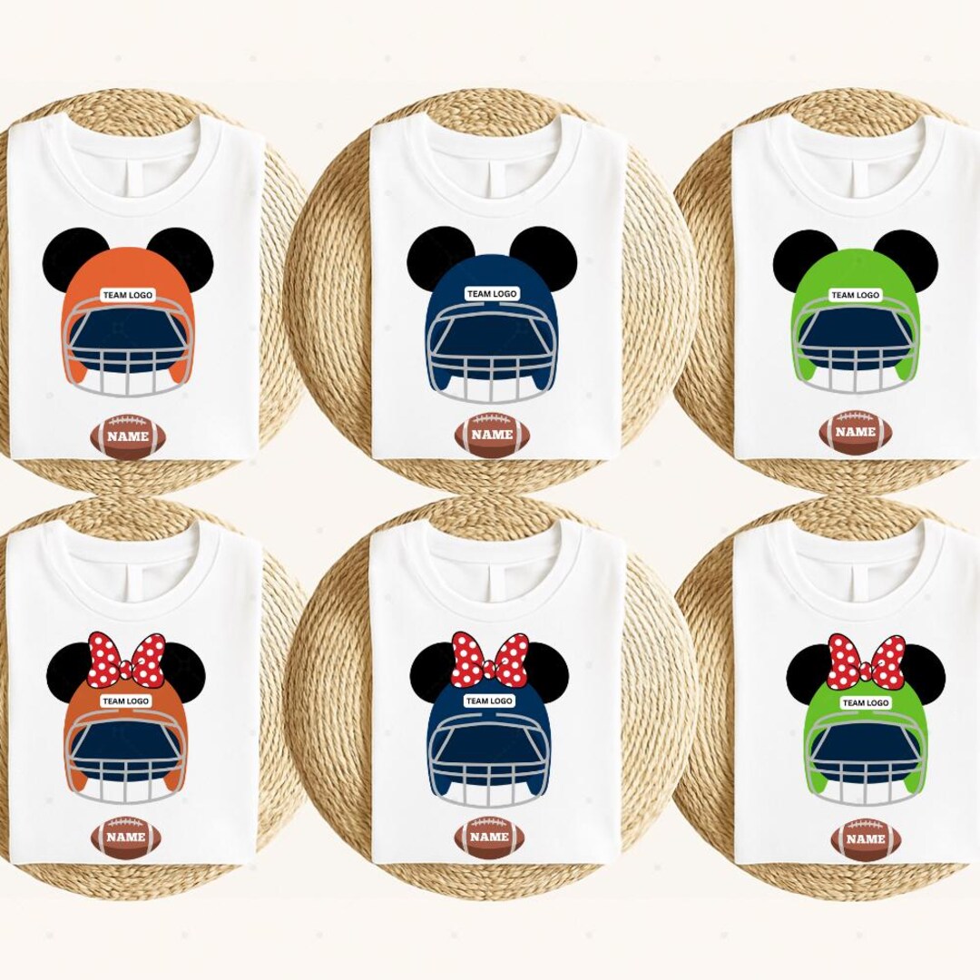 Custom Disney Football Team Shirts, Team Inspired Mickey Sports Shirt ...