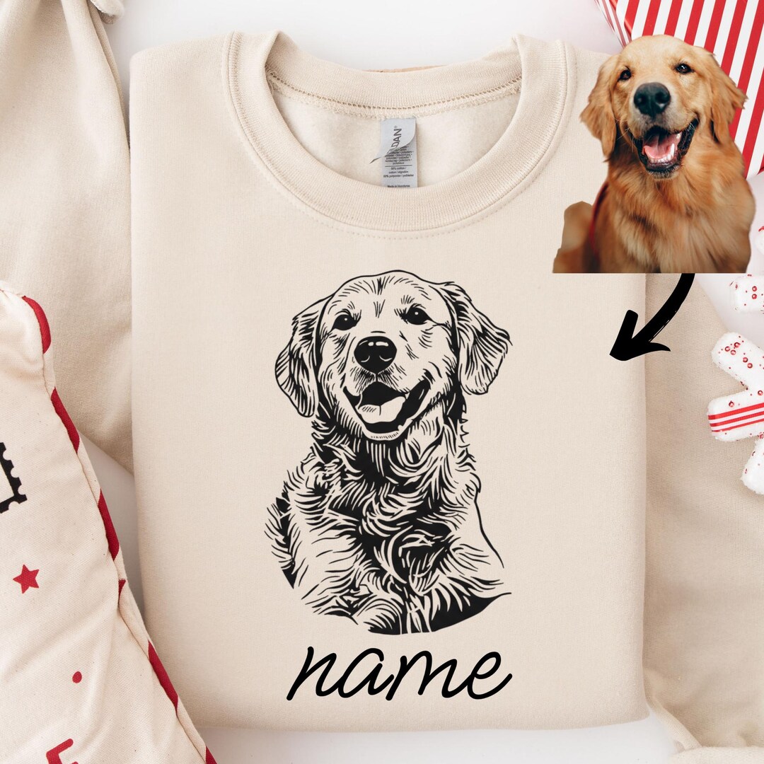 Custom Pet Photo Sweater, Personalized Dog Shirt, Custom Bootleg Tee ...
