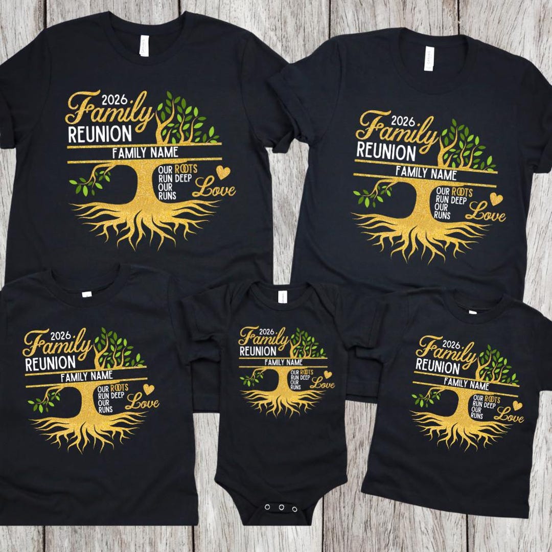Family Reunion Shirt 2026, Custom Family Name Tree Design Tshirt ...