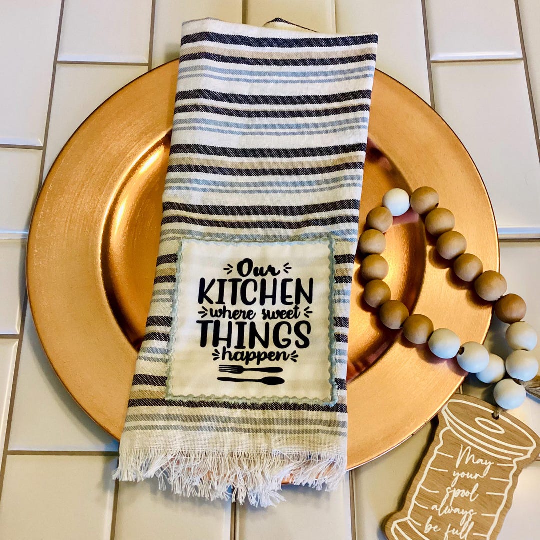 Waffle Snap Kitchen Towels, Farm, Horse Barn, Holiday Kitchen Decor ...