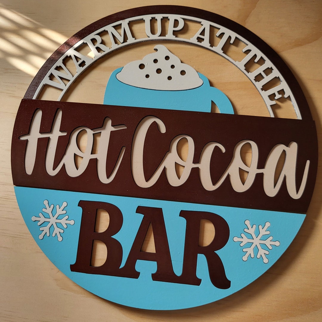 Hot Cocoa Bar Signs, Fun Winter Decor - Etsy