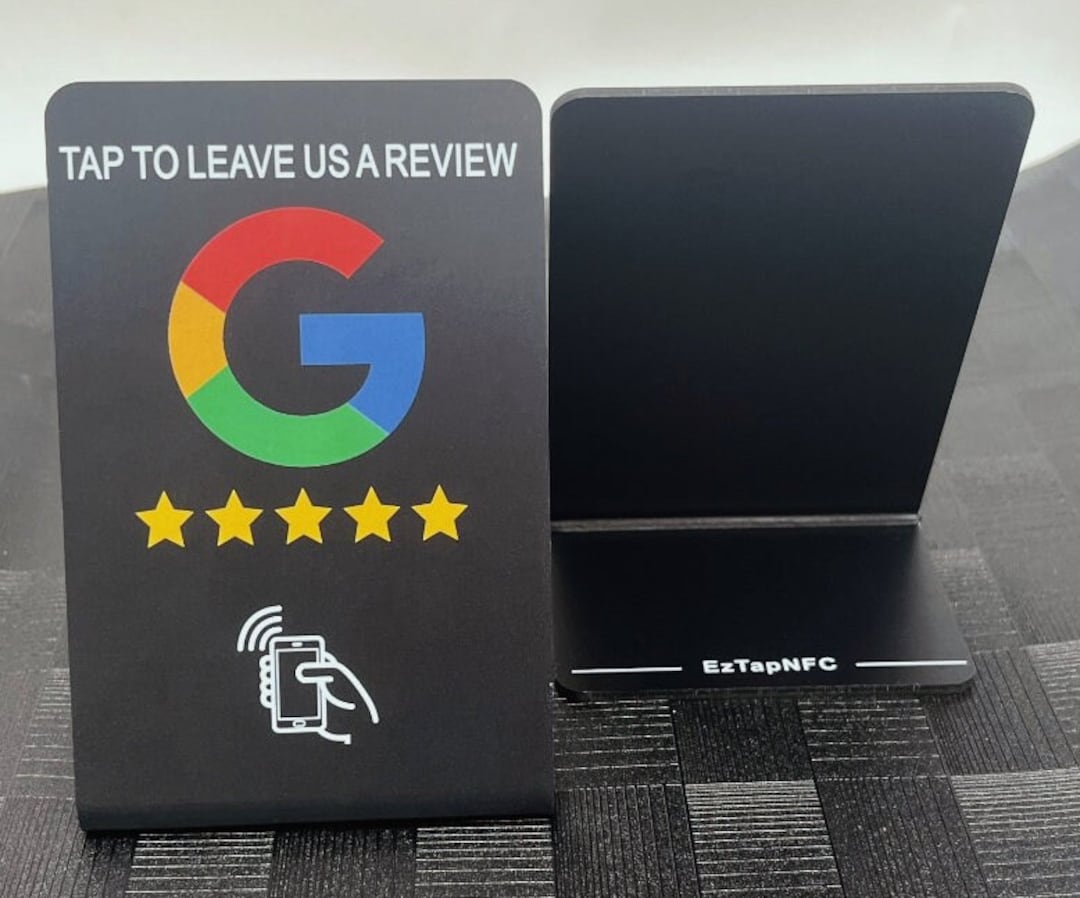NFC Tap Google Review Stand (english) 5 Star Google Review in Just One Simple Tap - Etsy