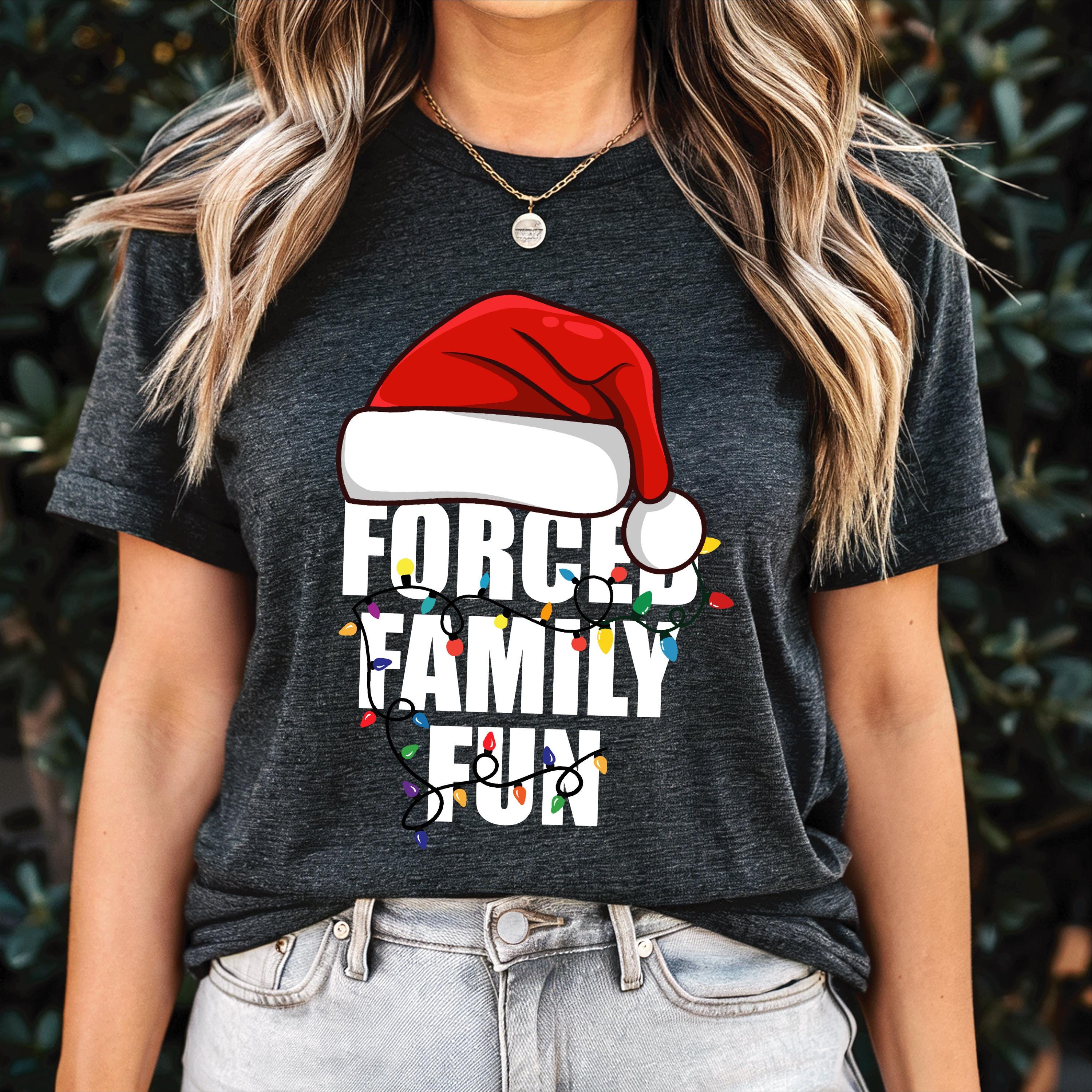 Forced Family Fun Png Shirt Men Women Kids Christmas Pajamas T-shirt ...