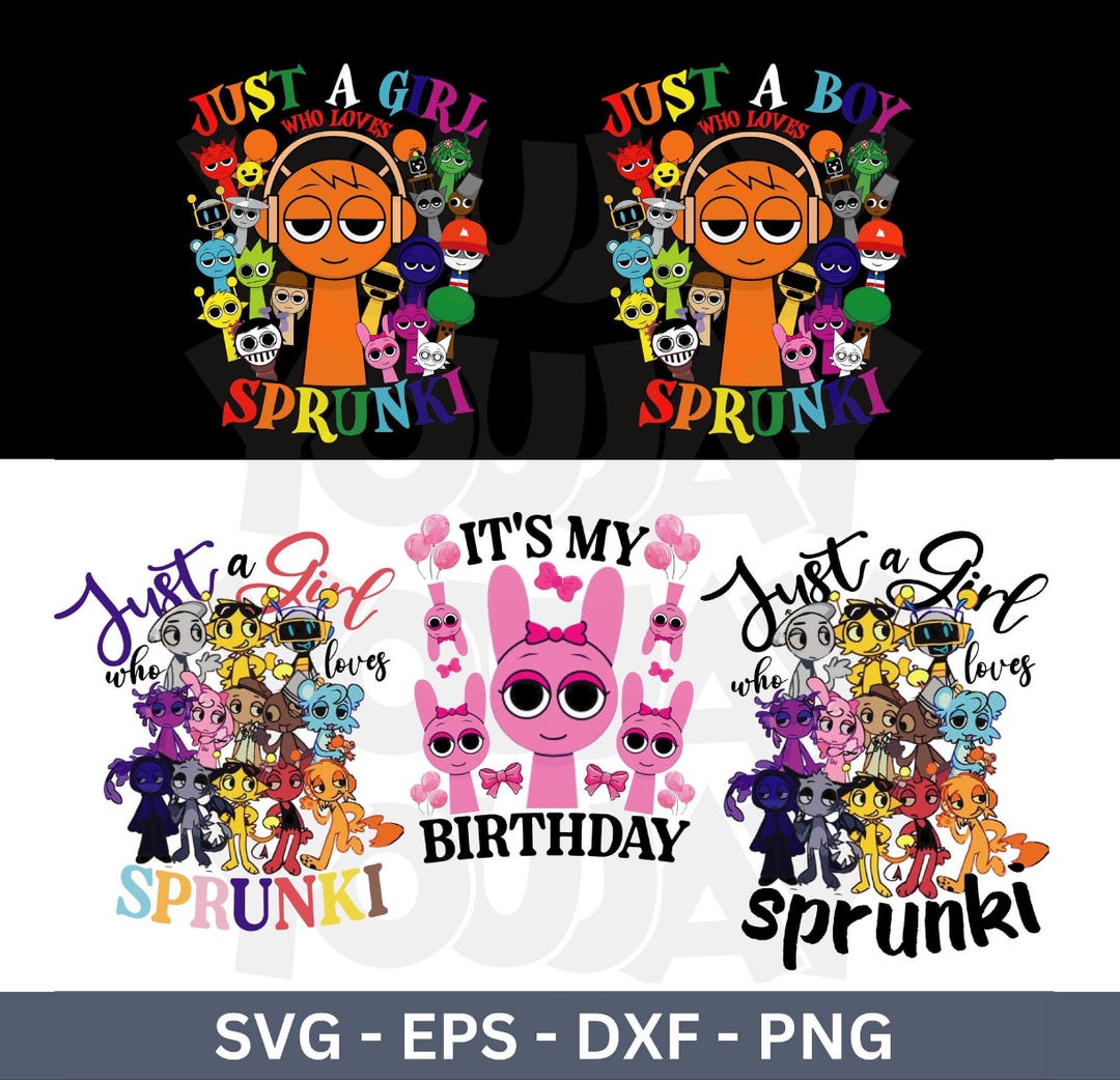 Just a Boy Who Loves Sprunki, Just a Girl Who Loves Sprunki Shirt Png ...