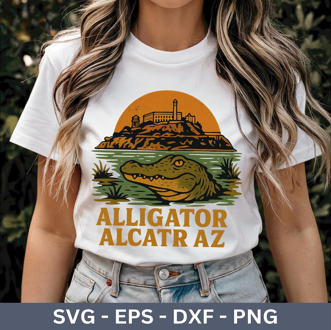 Funny Alligator Alcatraz Meme SVG: Florida Everglades Design (digital ...