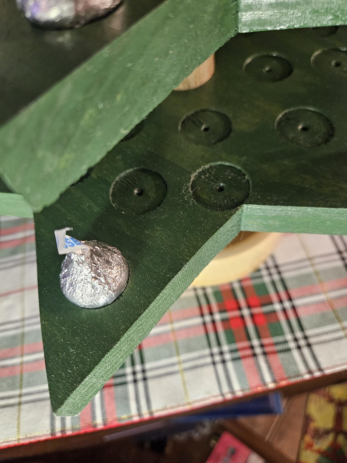 Handmade Wooden Christmas Tree With Hershey Kisses – Festive Holiday ...