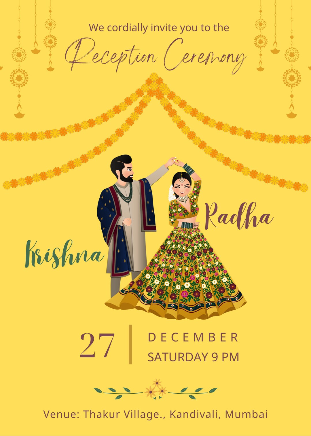 Reception Ceremony Invitation - Etsy