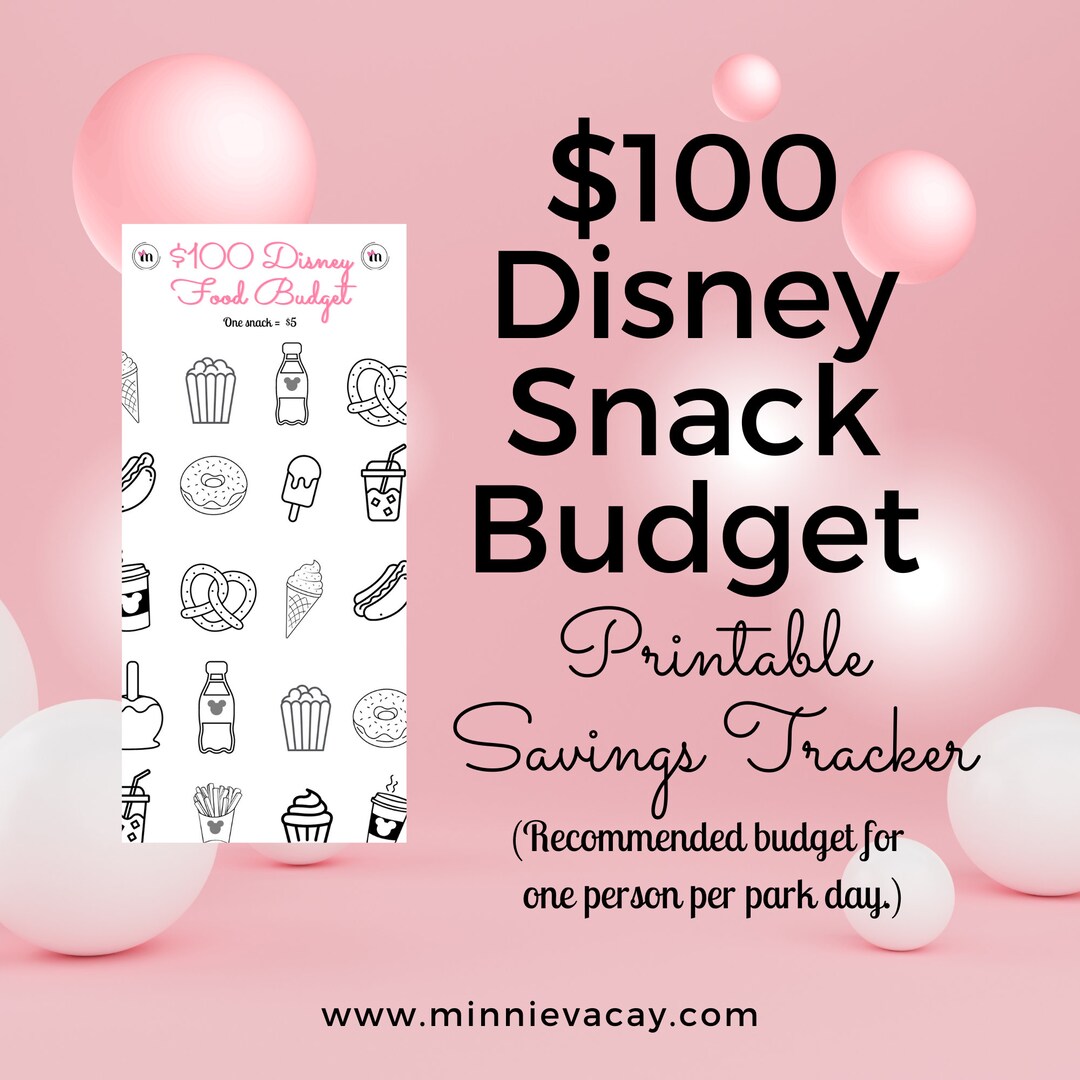 Theme Park Food Budgeting Savings Sheet for A6 Binder! - Etsy