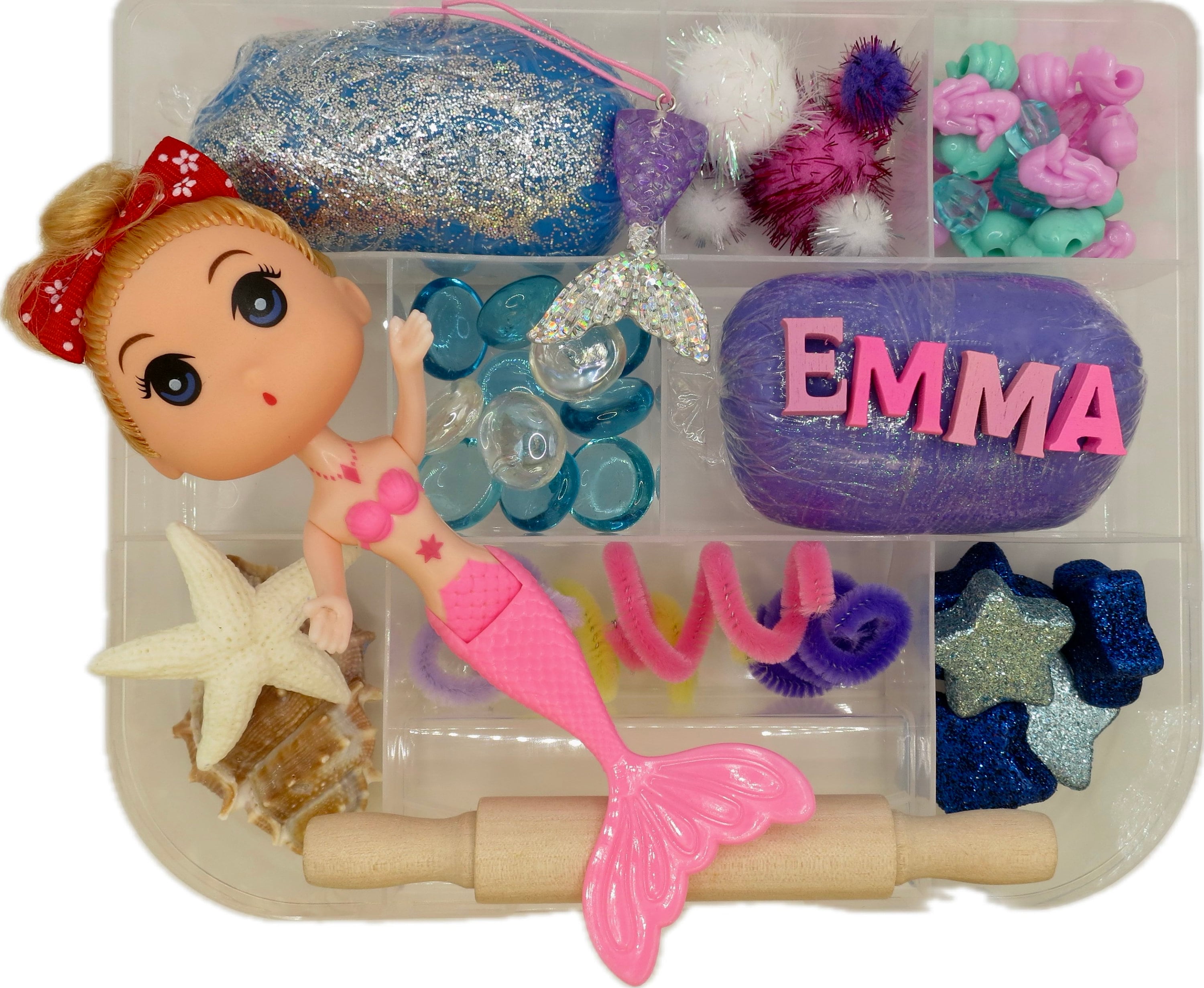 Personalized Mermaid Playdough Kit / Mermaid Sensory Kit / Mermaid Busy ...