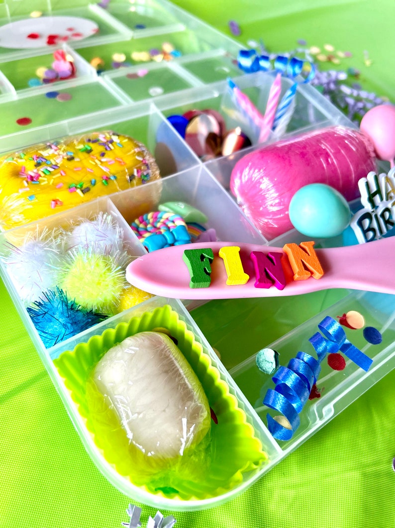 Personalized Birthday Playdough Kit / Cupcake Sensory Kit / Birthday ...