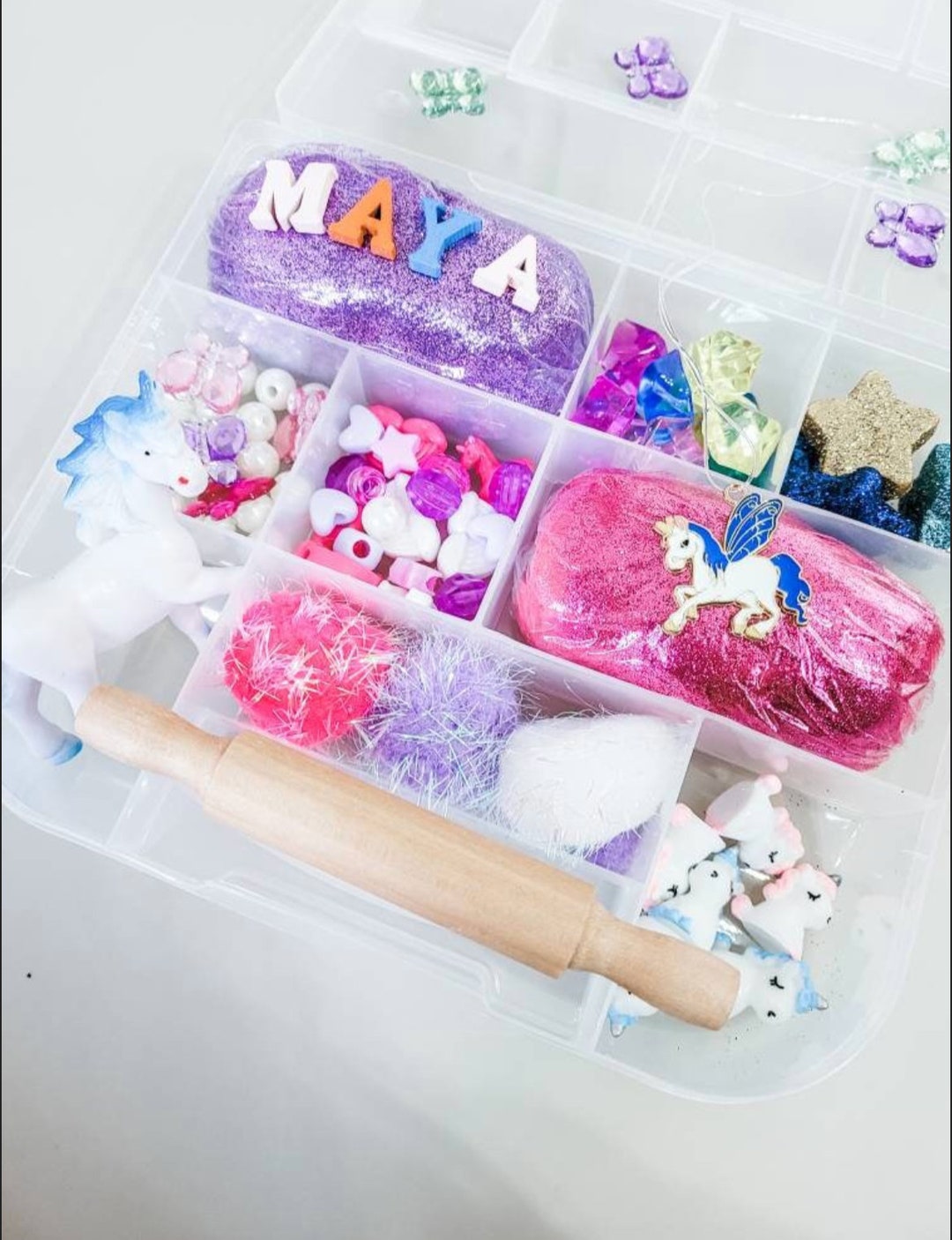 Personalized Unicorn Playdough Kit / Unicorn Sensory Kit / Unicorn Busy ...