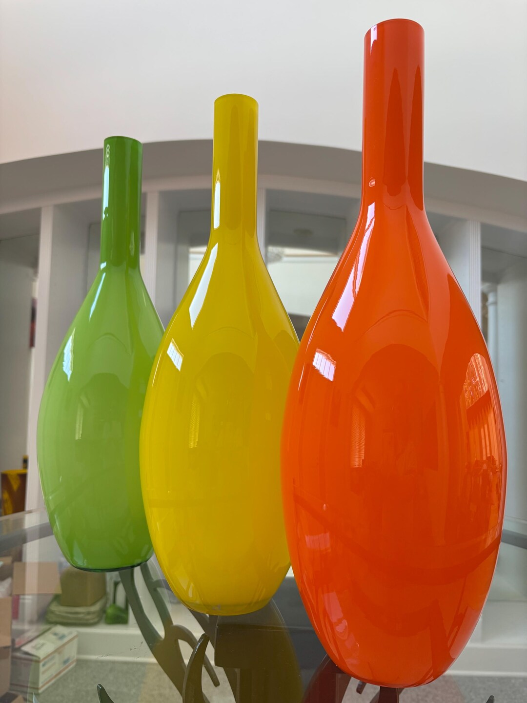 Cased Glass Bottle Vase Set - Leonardo Beauty Vases 50 Cm Tall. Made in ...