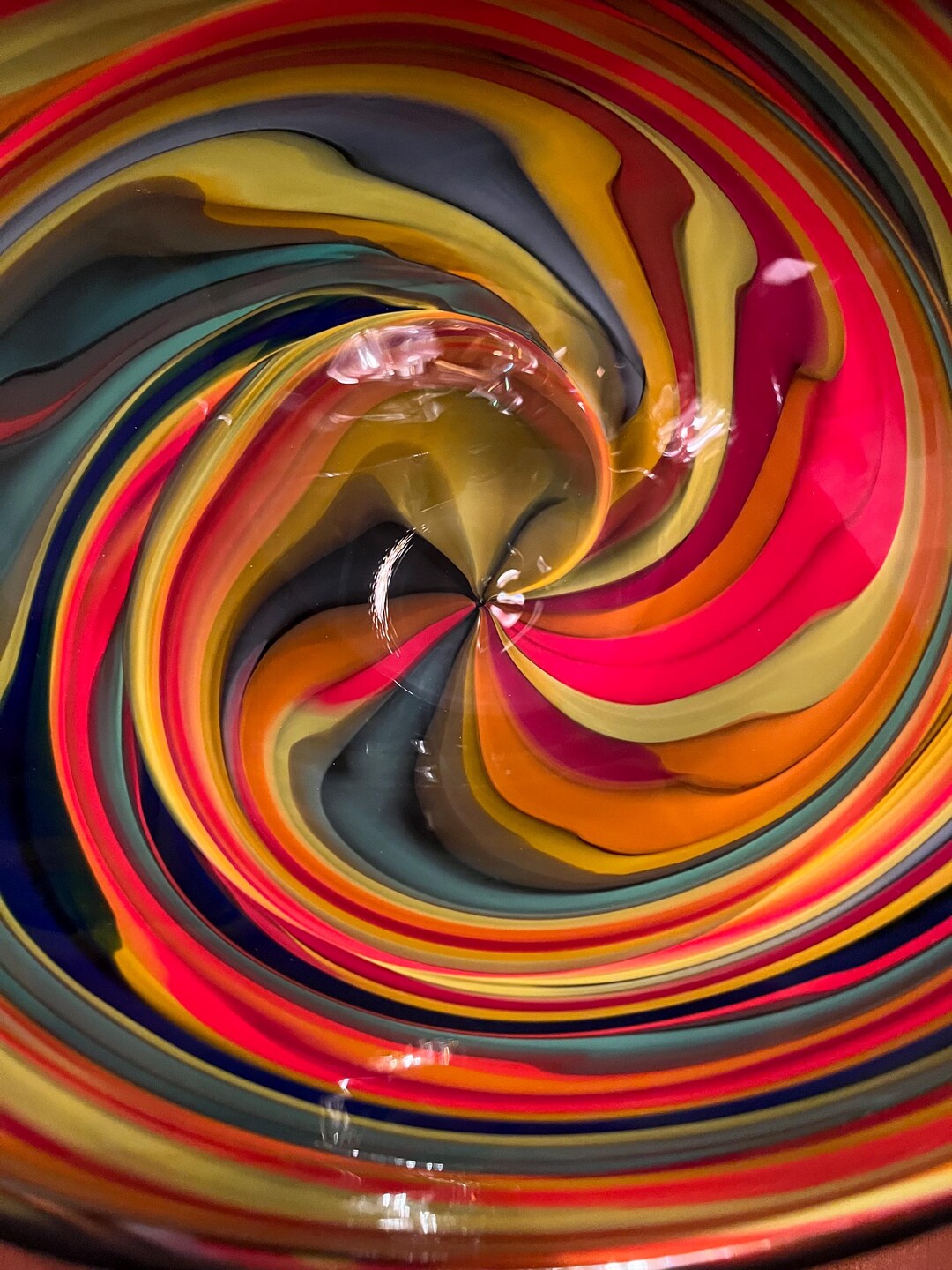 Murano Glass Bowl: Seguso Viro 101 Limited Edition, Multicolored Swirl ...