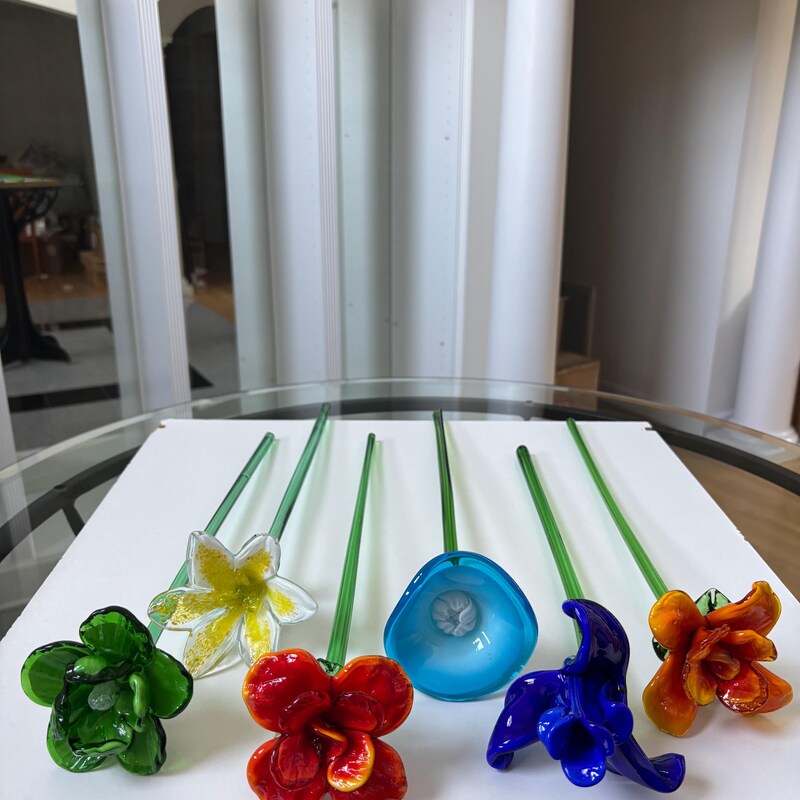 Murano Glass Flowers - Etsy