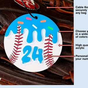 Customizable Drip Baseball Bag Tag, Acrylic Baseball Gift - Etsy