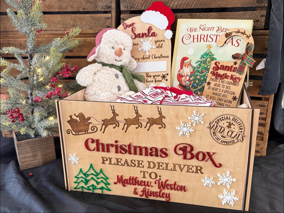 Personalized Christmas Eve Box: Holiday Keepsake Crate With Santa Key ...