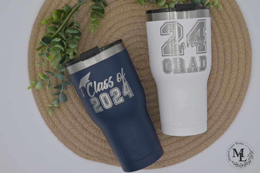 Custom Engraved 30oz RTIC Tumbler Durable Stainless Drinkware Grad Gift ...