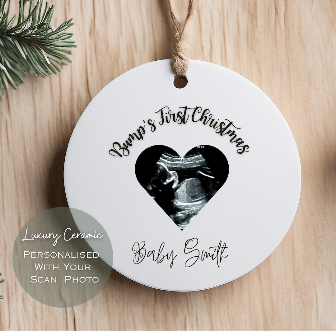 Bumps First Christmas Scan Ceramic Bauble New Baby - Etsy