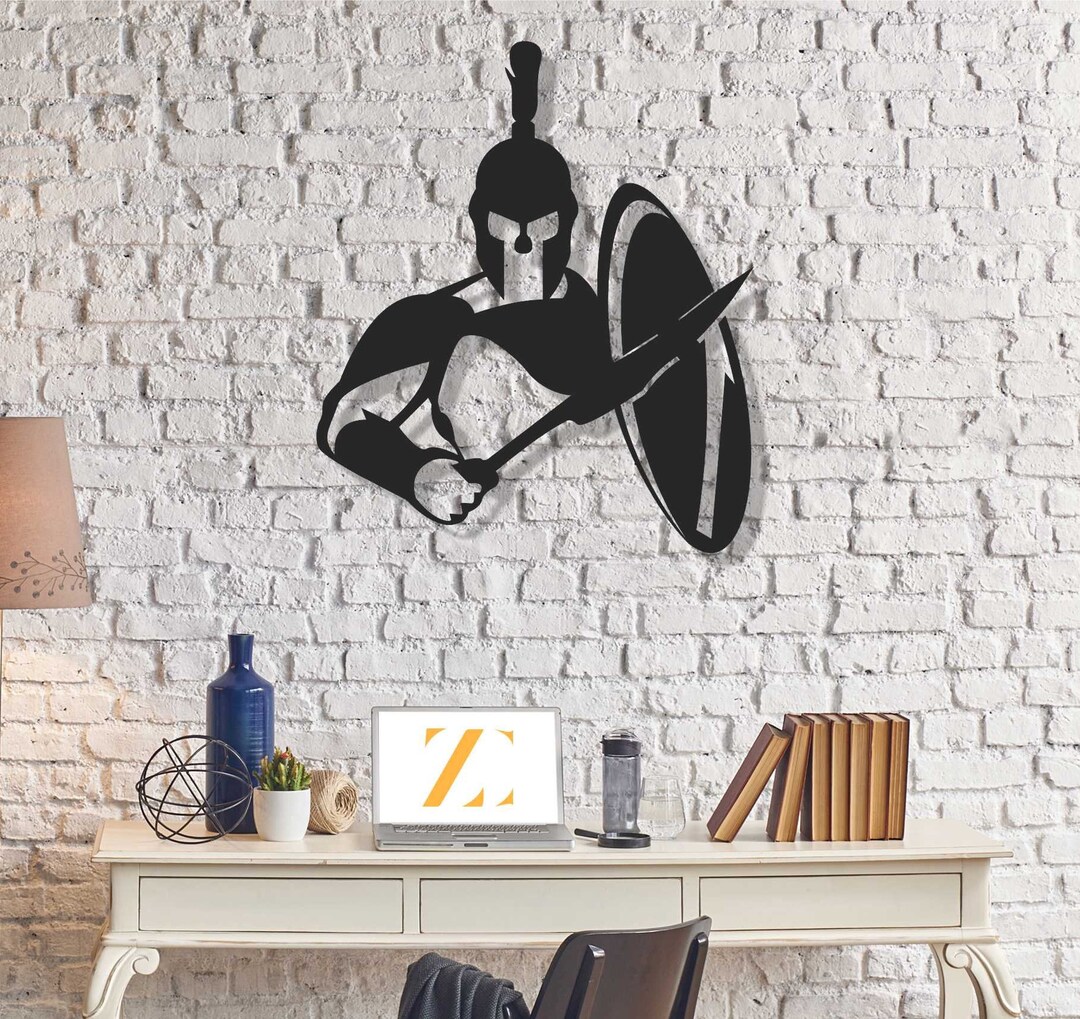 Spartan Metal Wall Decor , Spartan Sign Decor , Spartan Warrior ...