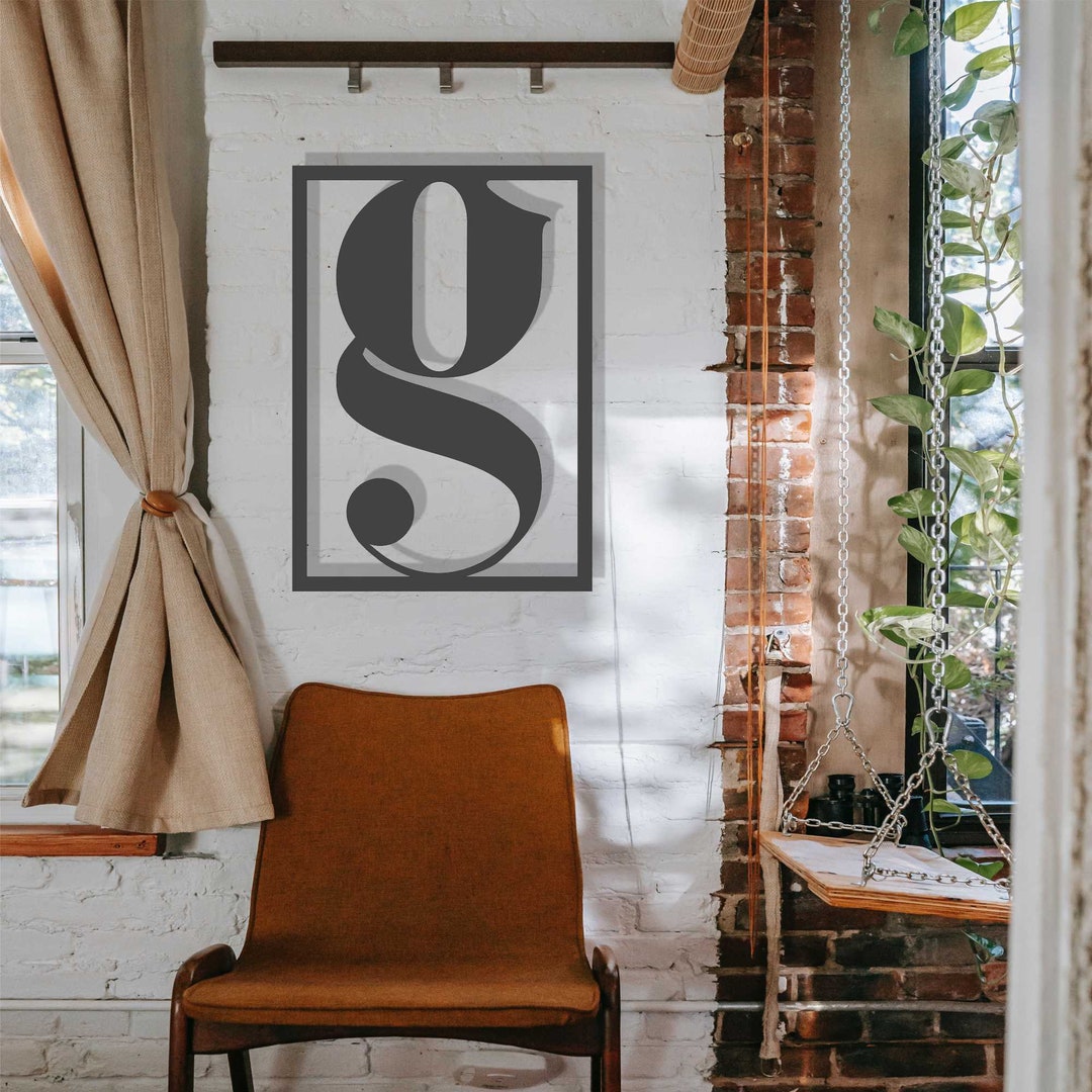 Metal G Letter Wall Art, Metal Letter, Metal Wall Decor, Wall Hangings ...