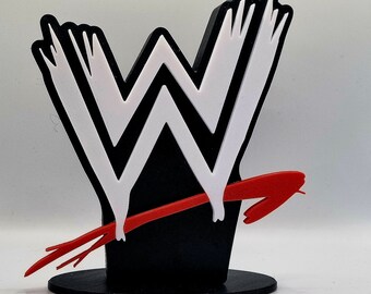 WWE / WWF Wrestlemania Free Standing Logo. Size 4.5 in X 5in - Etsy