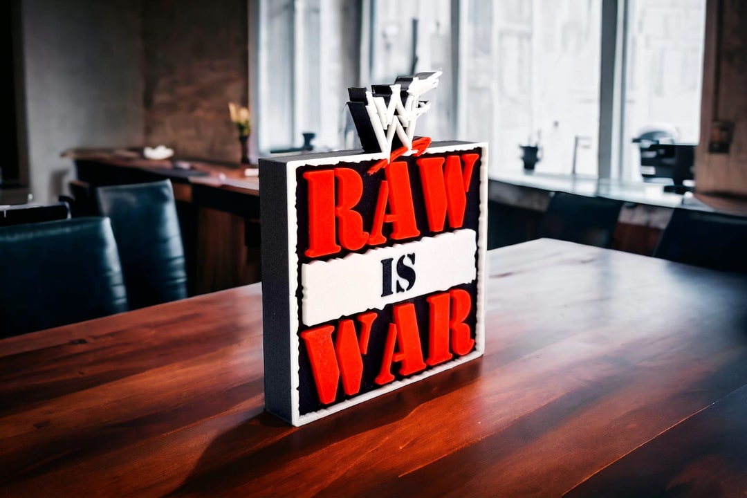 WWE Raw is War 3D Printed Logo 14cm X 12cm - Etsy