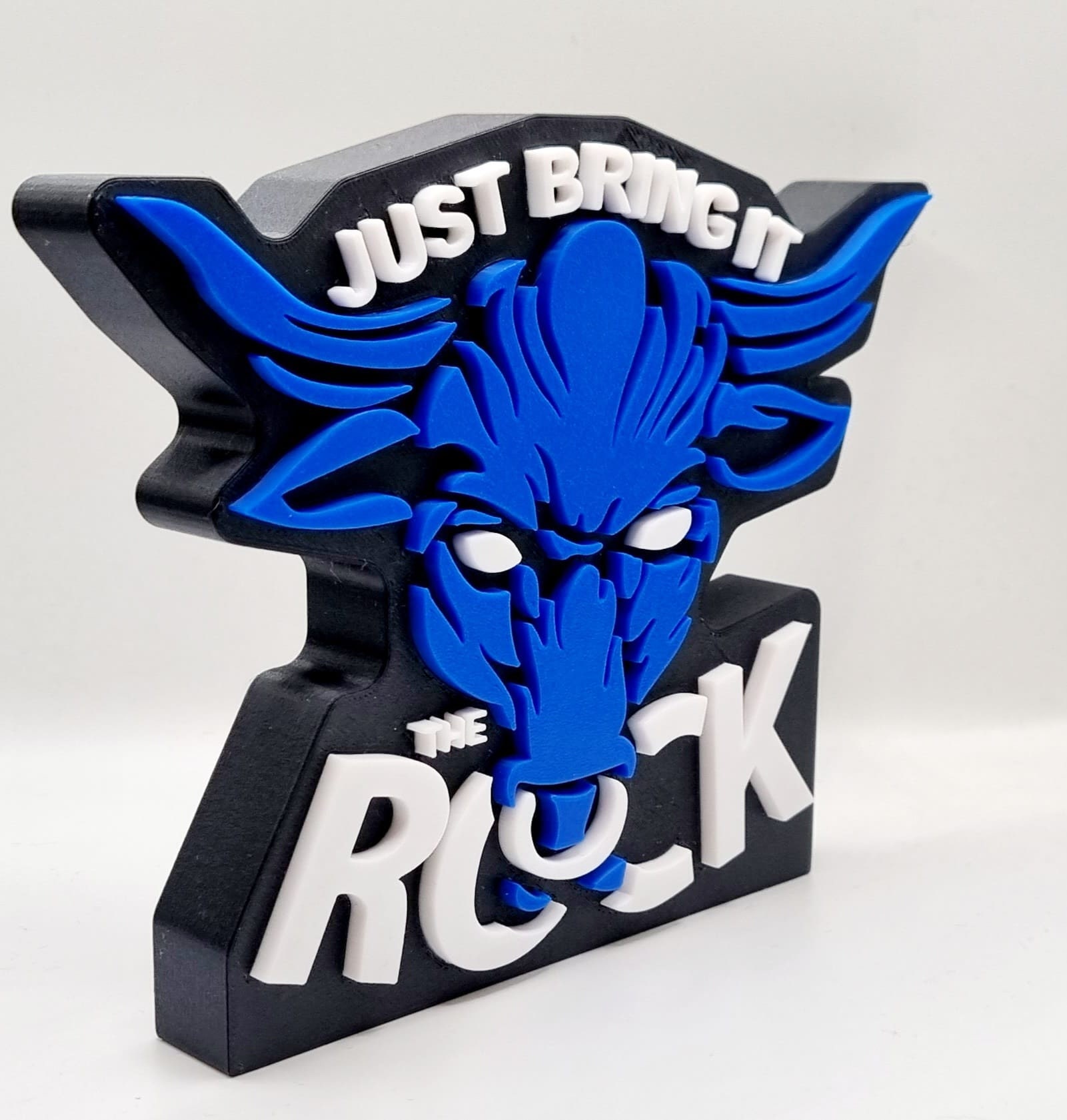 The Rock, Just Bring It. WWE, Free Standing Logo. 3D Printed. 7in X 5 ...