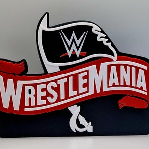 WWE / WWF Wrestlemania Free Standing Logo. Size 4.5 in X 5in - Etsy