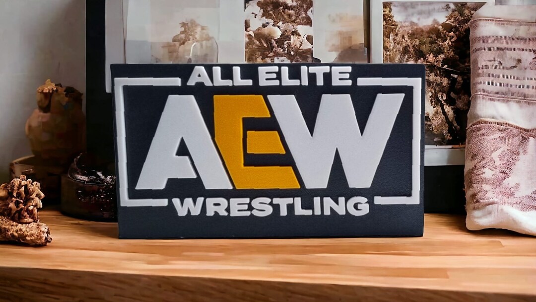 AEW 3D PRINTE LOGO Size 16cm X 9cm - Etsy