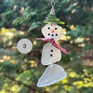 Sea Glass Snowman Ornament Swipe Through 9 Options to Choose From - Etsy