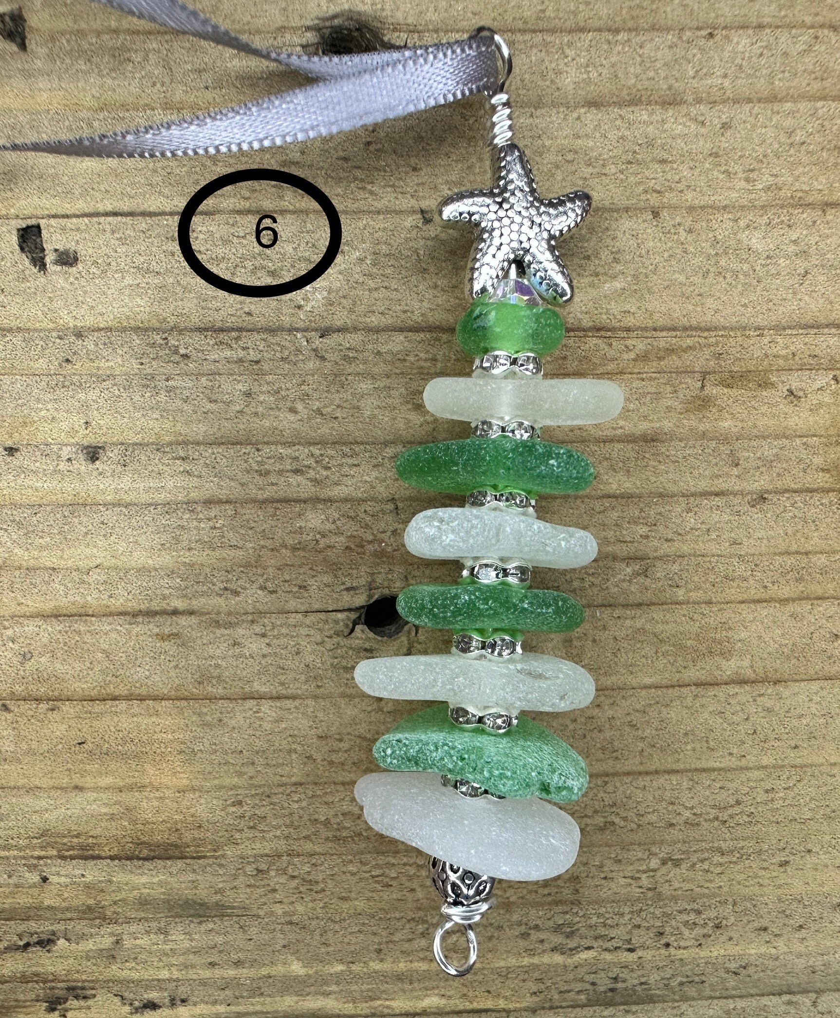 Sea Glass Tree Ornament Swipe Through for 9 Different Options - Etsy