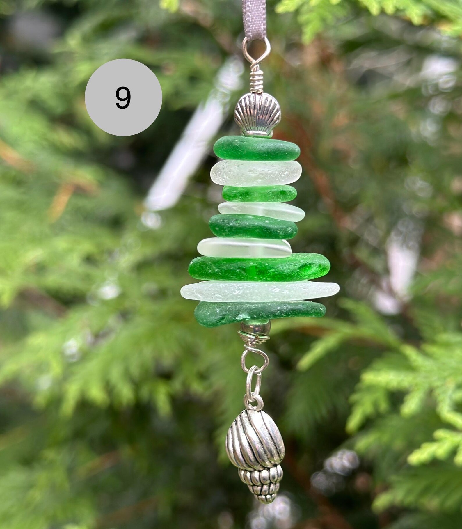 Sea Glass Tree Ornament Swipe Through for 20 Different Options! - Etsy