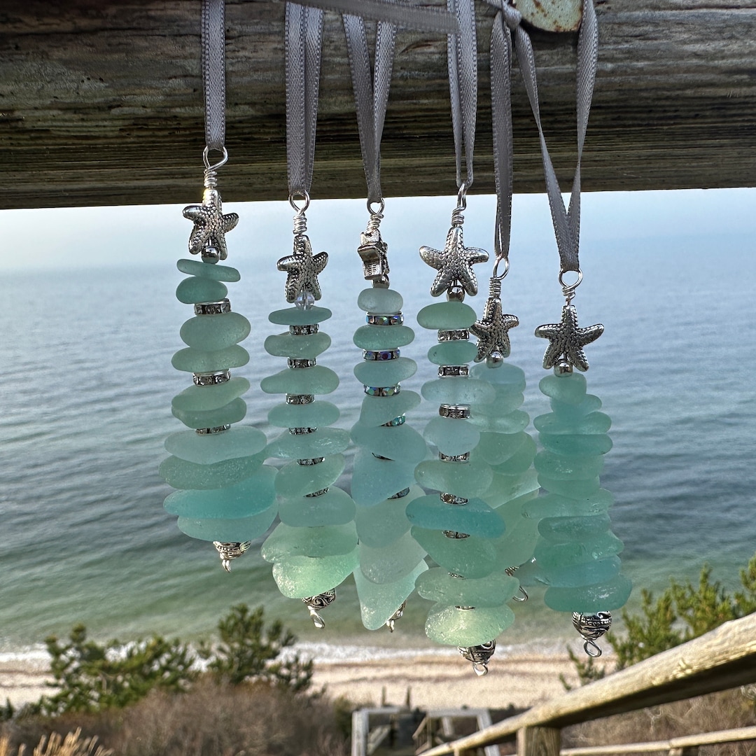 Sea Glass Tree Ornament Sea Glass Art Authentic Sea Glass Ornament - Etsy