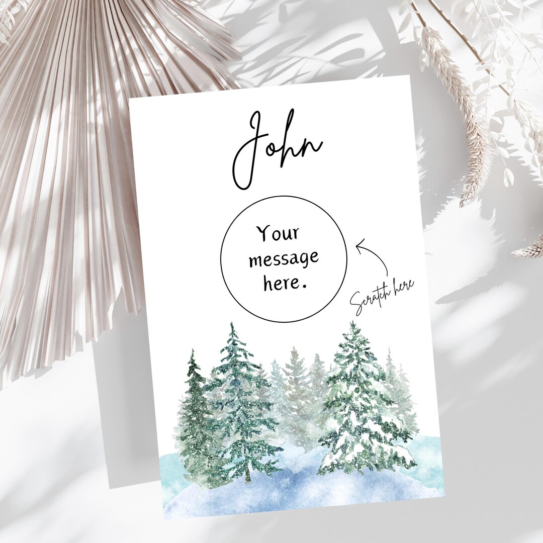 Custom Holiday Scratch off Card, Birthday Scratch Off, Wedding Party ...