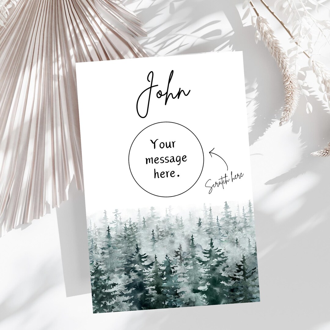 Custom Holiday Scratch off Card, Birthday Scratch Off, Wedding Party ...