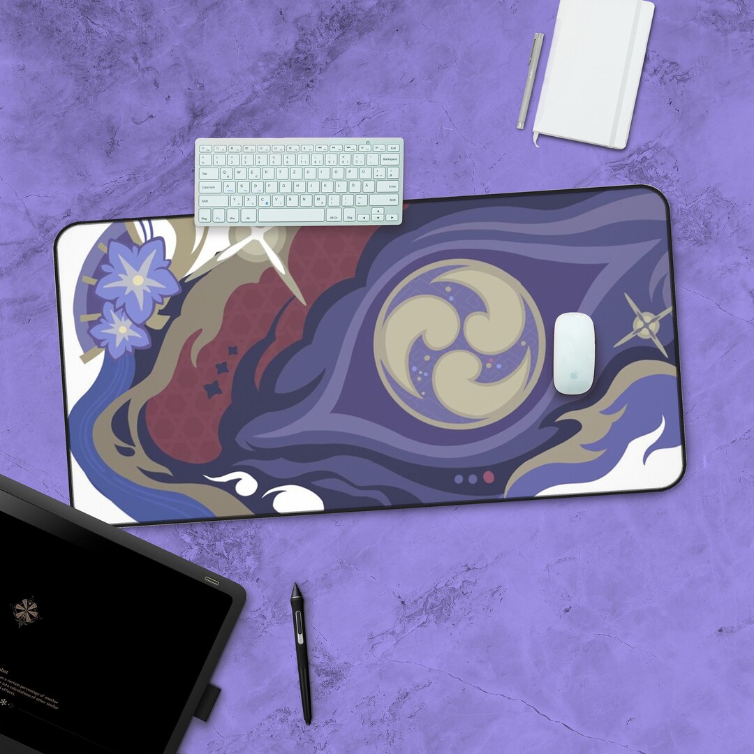 Raiden Shogun Ei Inspired Genshin Impact Desk Mat Mousepad - Etsy